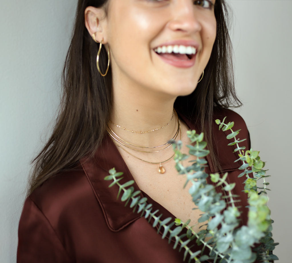 Get The Look : Maria in Champagne Quartz & Gold Layers – Delia Langan ...