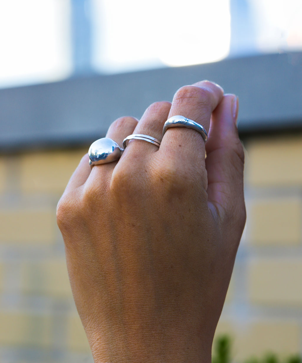 Organic Shaped Curve Ring | Delia Langan Jewelry