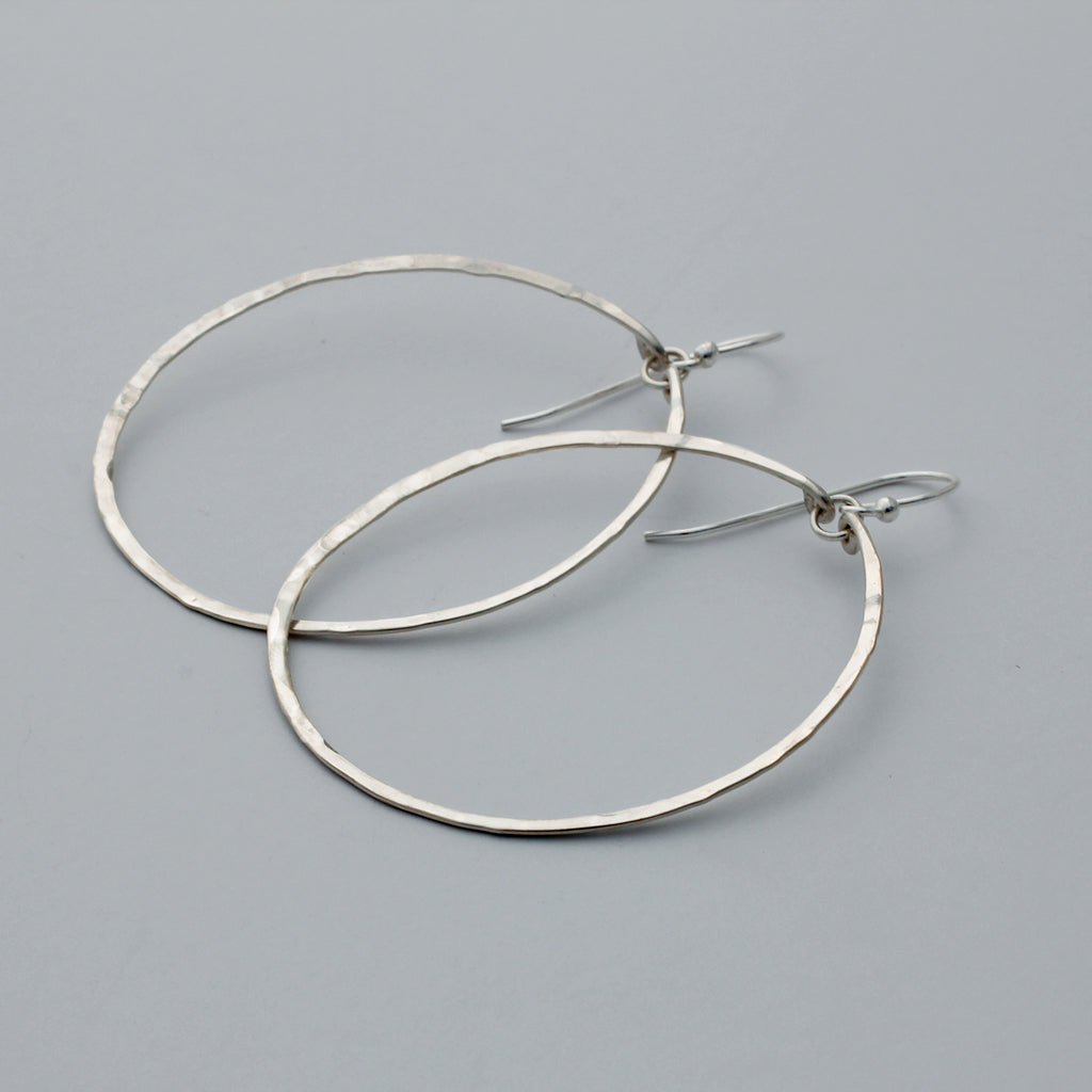 Large Round Hoop Earrings | Handmade in NYC by Delia Langan – Delia ...