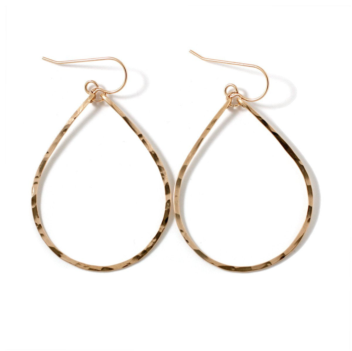 Teardrop Hoop Earrings | Handmade in NYC by Delia Langan – Delia Langan ...