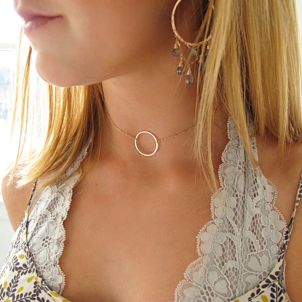 Women s Unity Choker Necklace in 14K Gold Filled by Delia Langan Jewelry