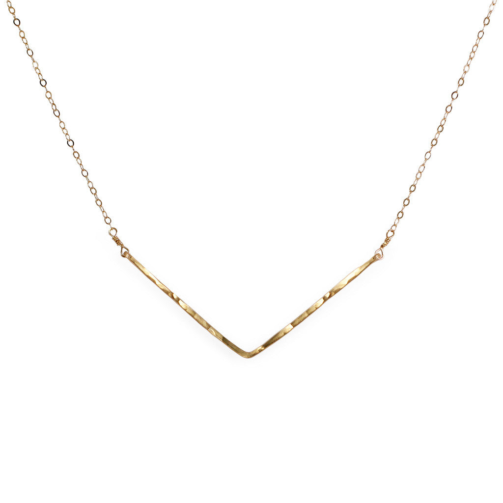 XL Wide V Necklace | Handmade in Brooklyn by Delia Langan – Delia ...